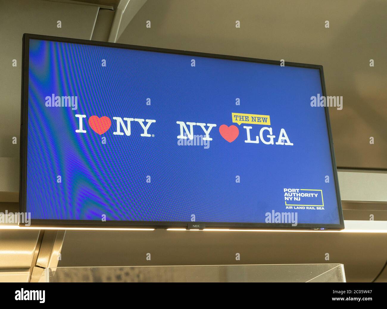 Welcome screen seen at brand-new state-of-the-art Terminal B arrivals ...