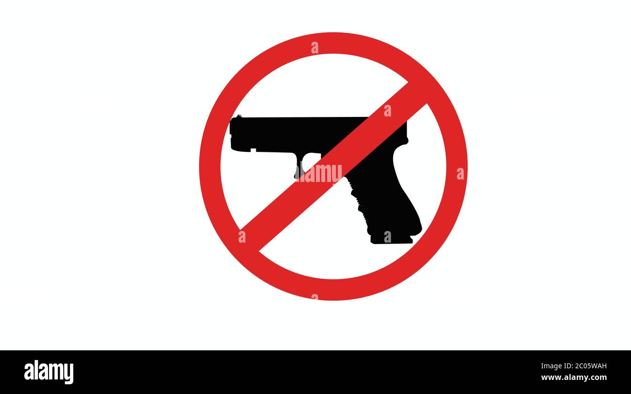 Vector Isolated Illustration of a Forbidden Guns Sign Stock Vector ...