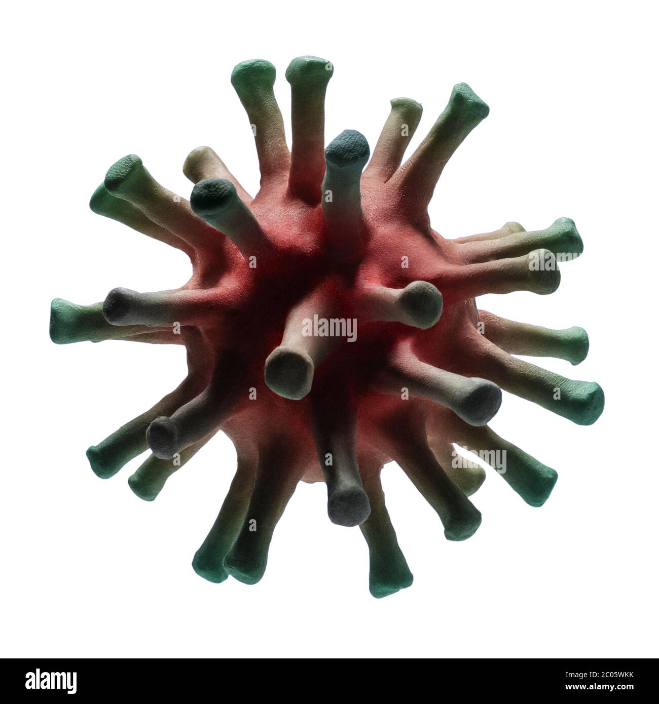 Coronavirus or the other virus cell model made from a modeling clay ...