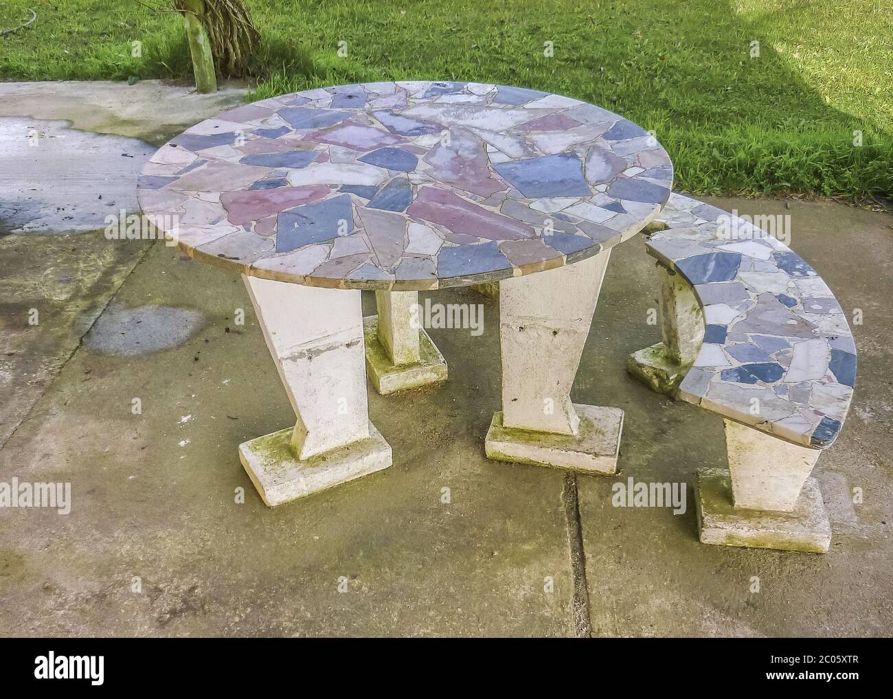 Stone Table Exterior Stock Photo - Alamy