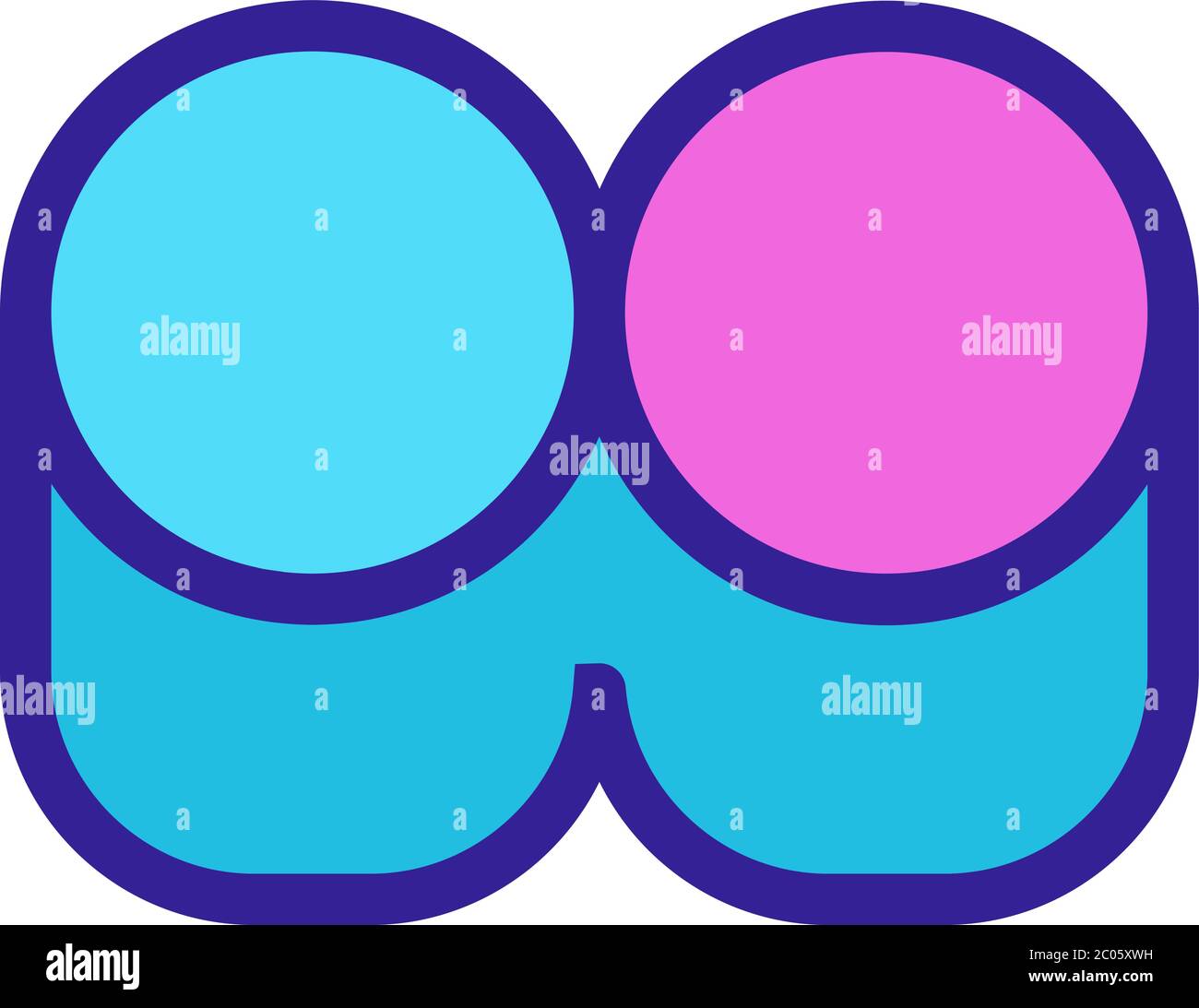 contact lens icon vector outline illustration Stock Vector Image & Art ...