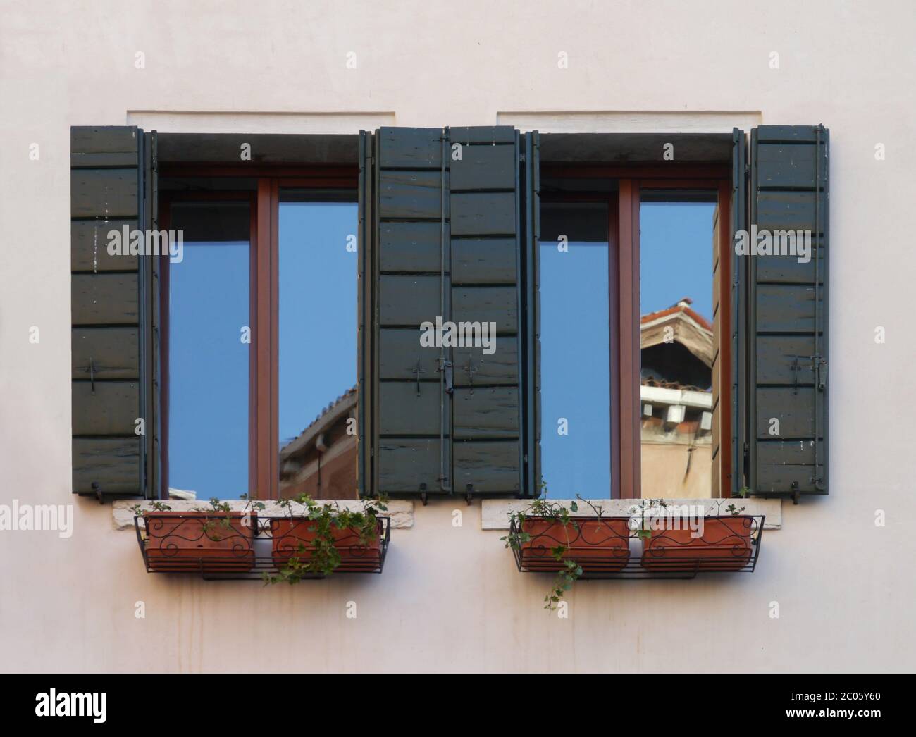 window with shutters in venice Stock Photo - Alamy