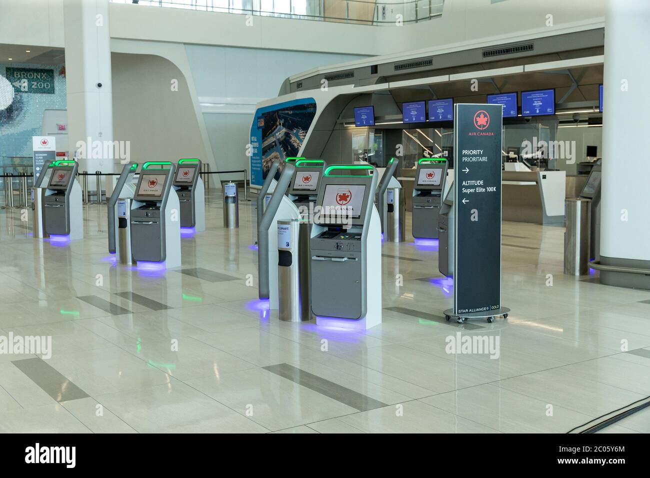 Individual check-in machine seen at the brand-new state-of-the-art ...