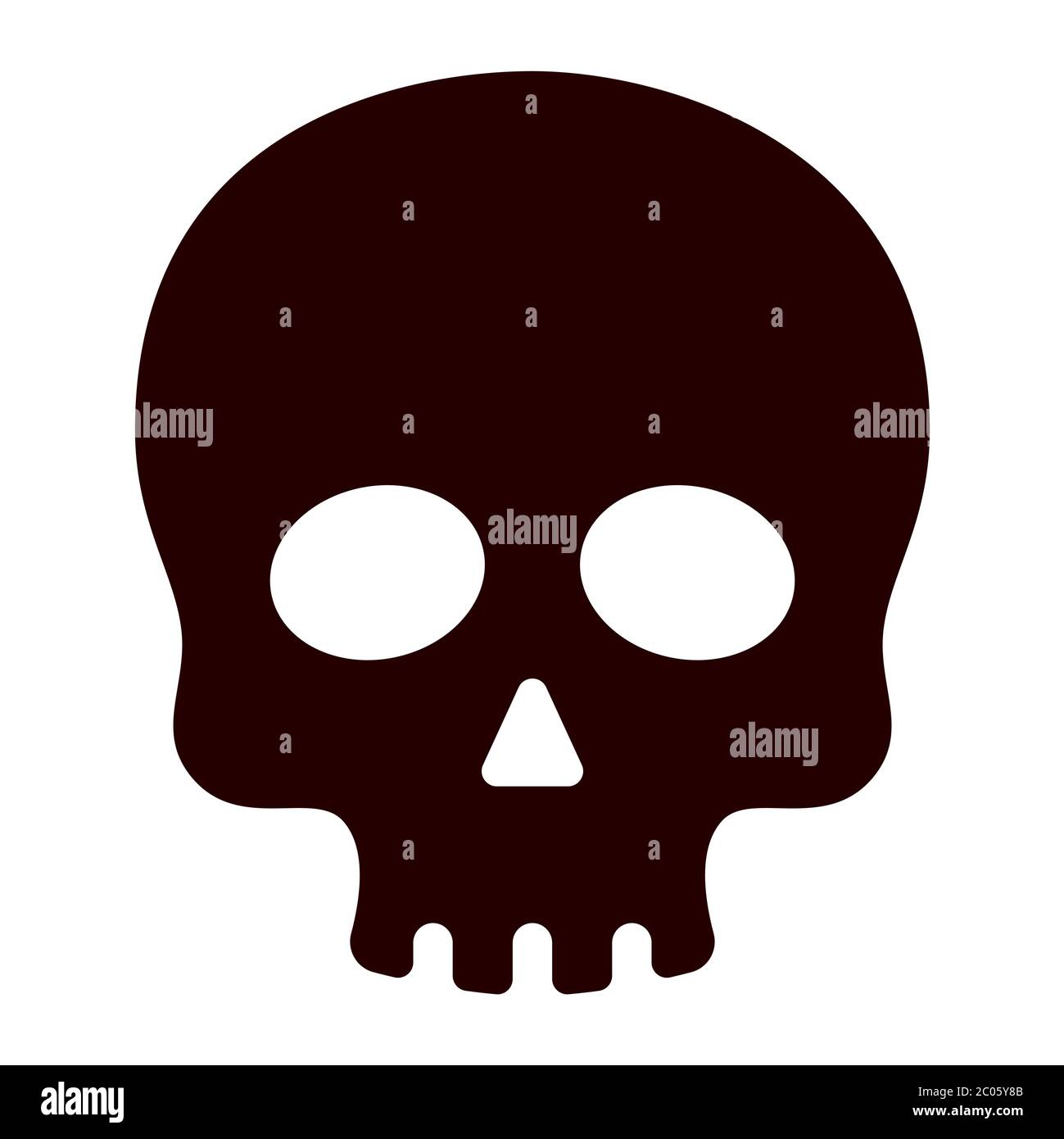 Dangerous black human skull Medicaments Poison vector icon flat ...