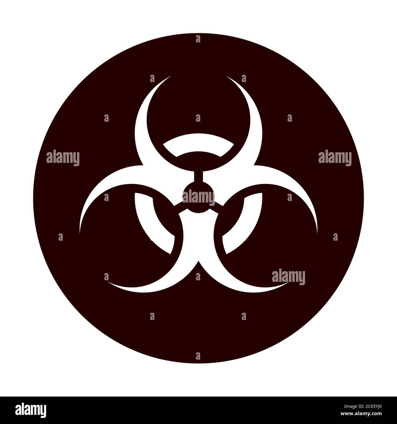 Caution Warning Sign, Biohazard vector icon flat isolated Stock Vector ...