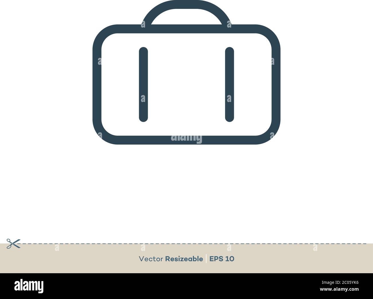 Bag Line Art Icon Vector Logo Template Illustration Design. Vector EPS ...