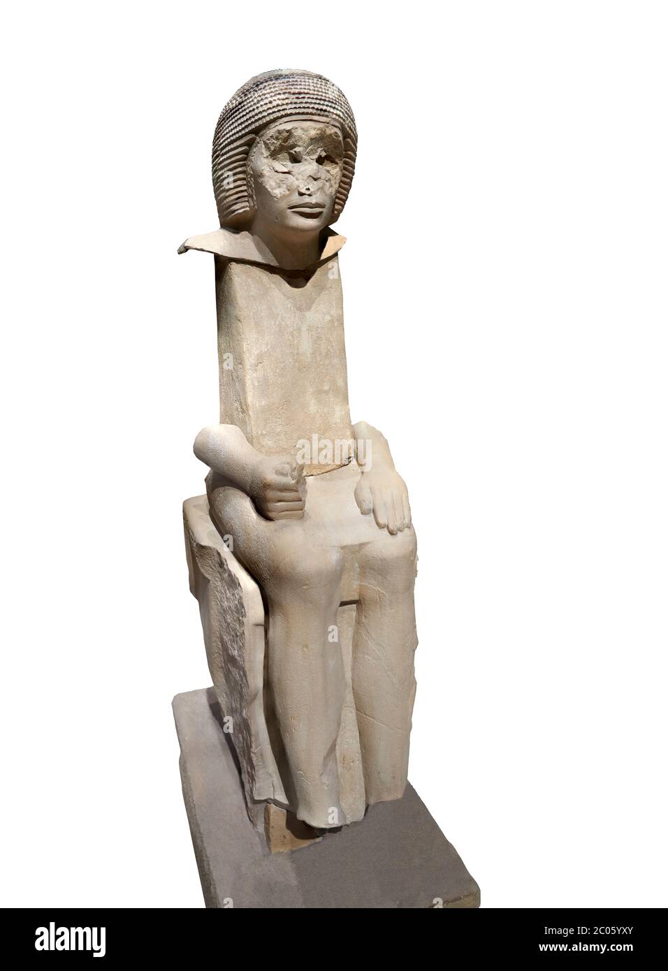 Ancient Egyptian statue of Iteti, sandstone, Old Kingdom, 5th Dynasty ...
