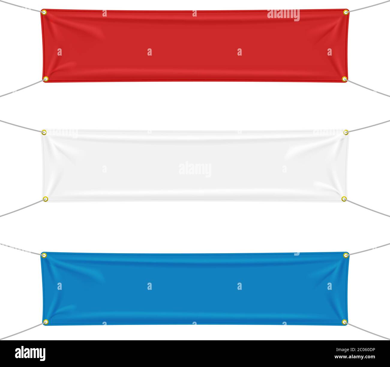 Red, white and blue textile banners with folds Stock Vector Image & Art ...