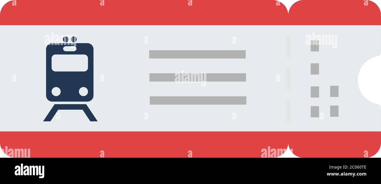 Train travel vehicle ticket Stock Vector Images - Alamy