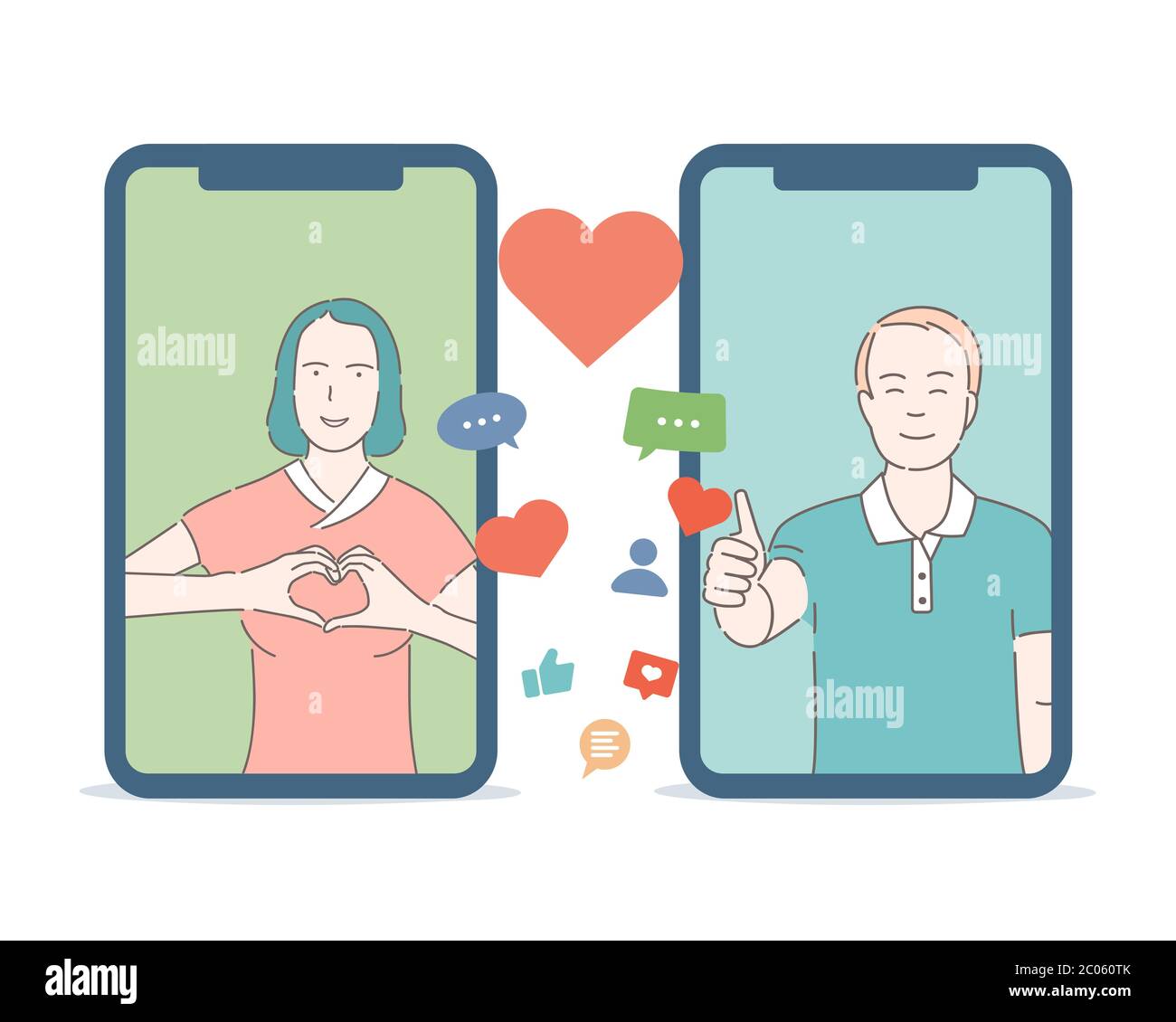 Online Dating Cartoon