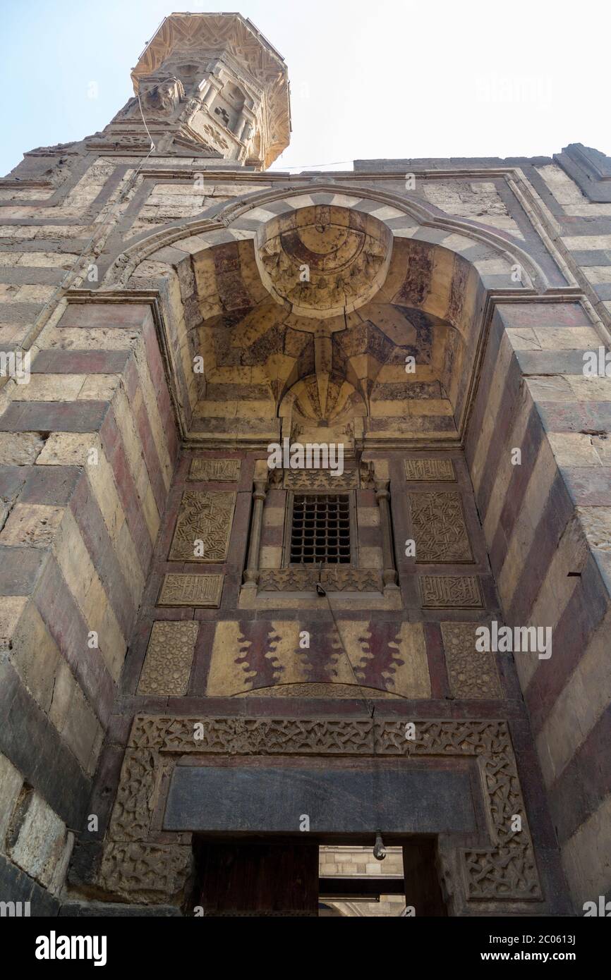 detail of entrance, mosque of Qadii Yahya, Bulaq, Cairo, Egypt Stock ...
