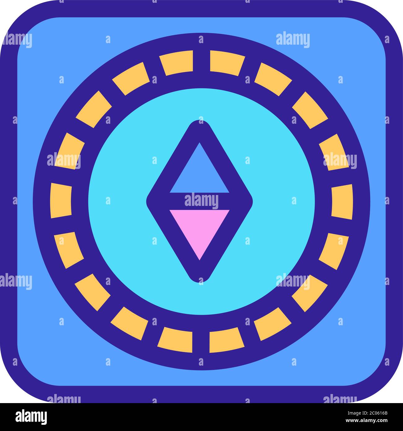 compass device for orientation icon vector outline illustration Stock ...