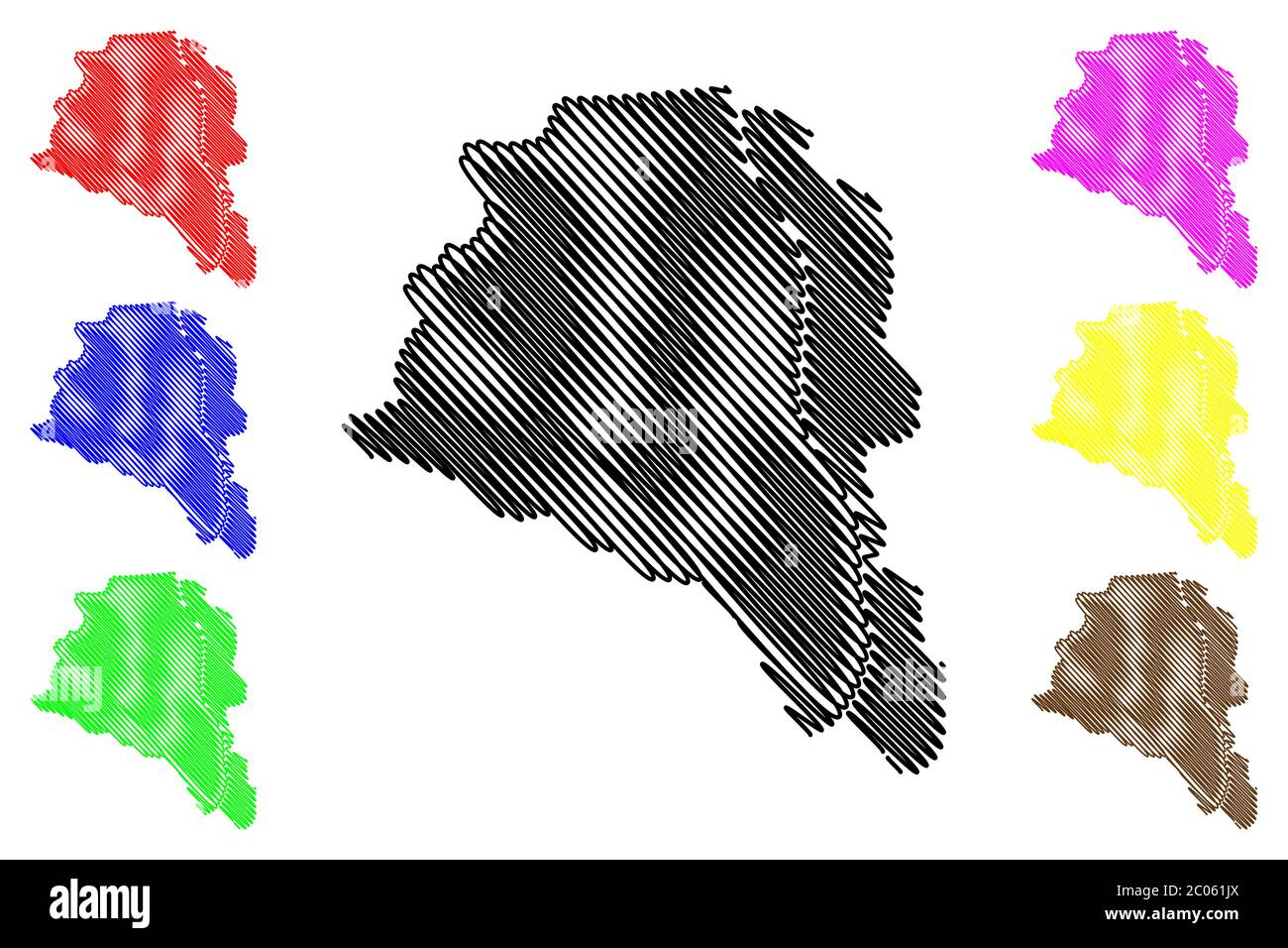 Terrassa City (Kingdom of Spain, Catalonia) map vector illustration ...