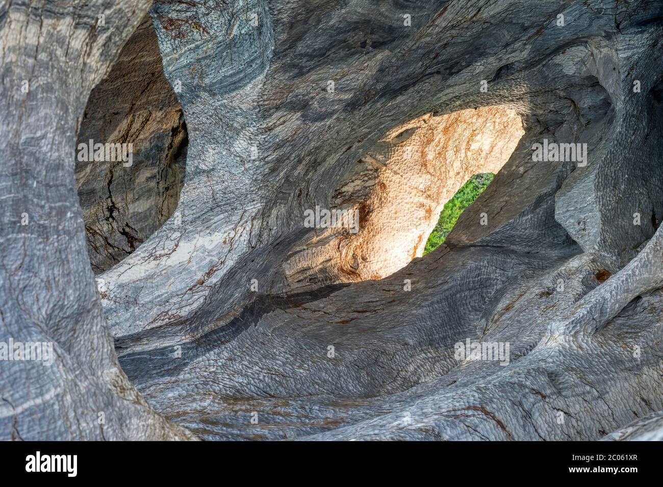 Strange rock formations caused by water erosion hi-res stock ...