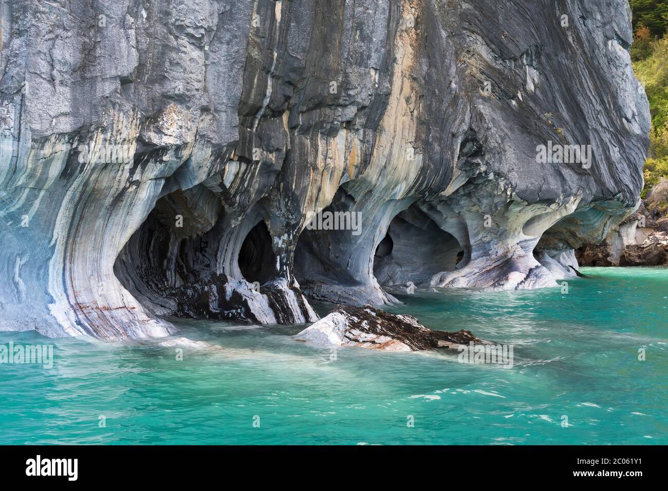 Strange rock formations caused by water erosion hi-res stock ...