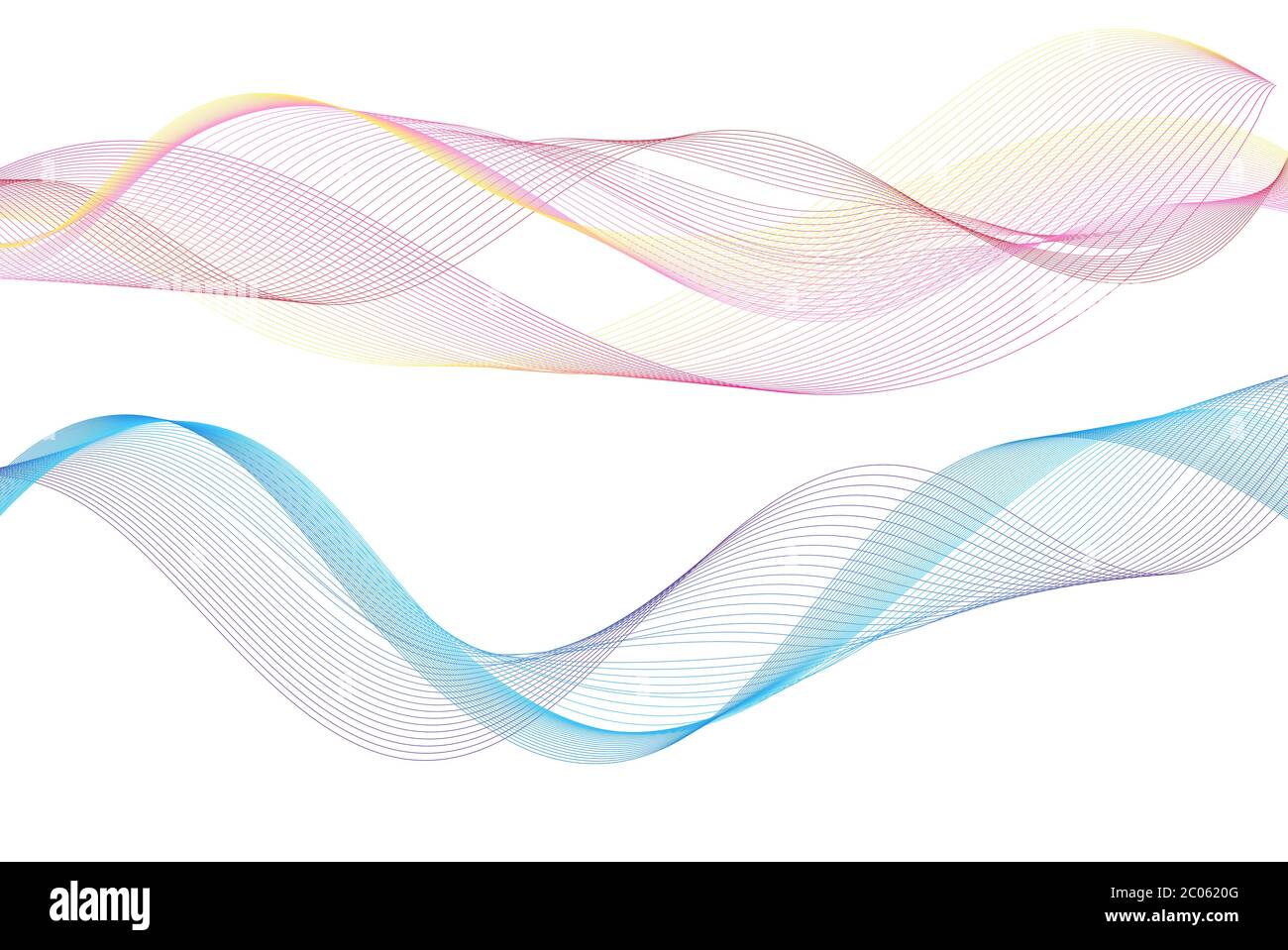 Vector illustration with graphic linear waves and strokes Stock Vector ...