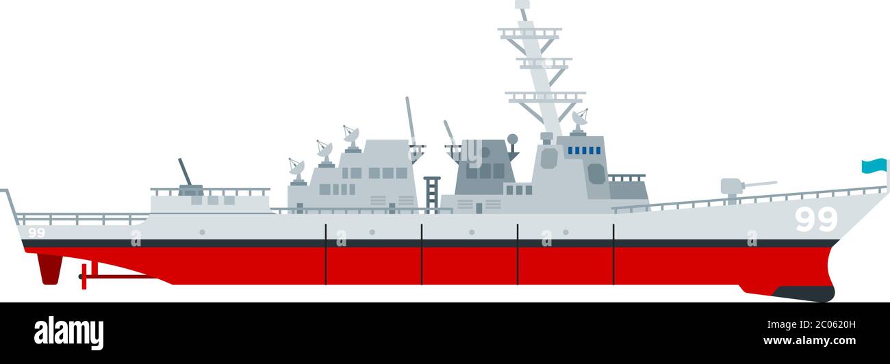 Missile cruiser vector flat icon isolated Stock Vector Image & Art - Alamy