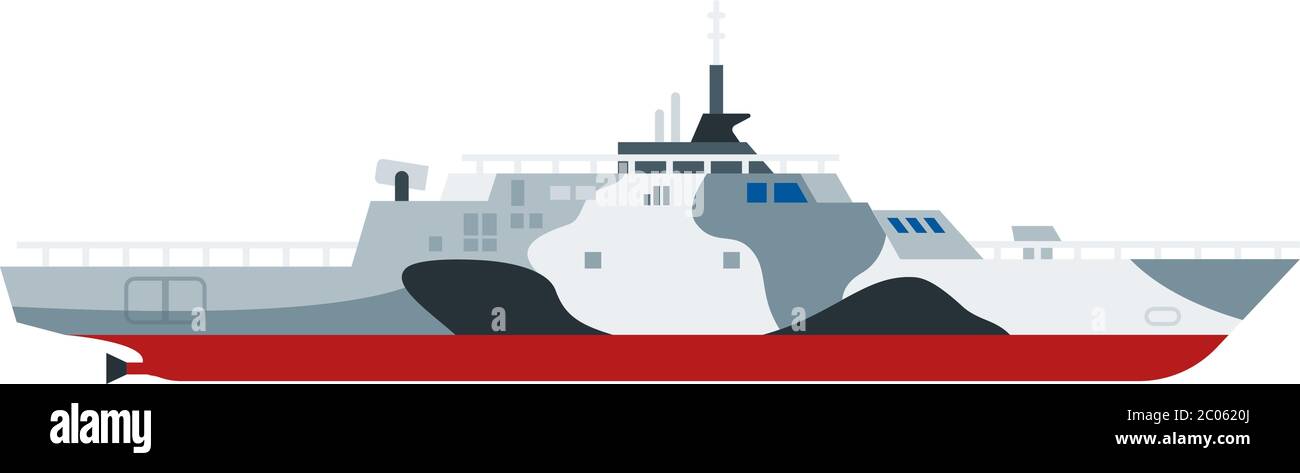 Helicopter landing ship vector flat icon Stock Vector Image & Art - Alamy