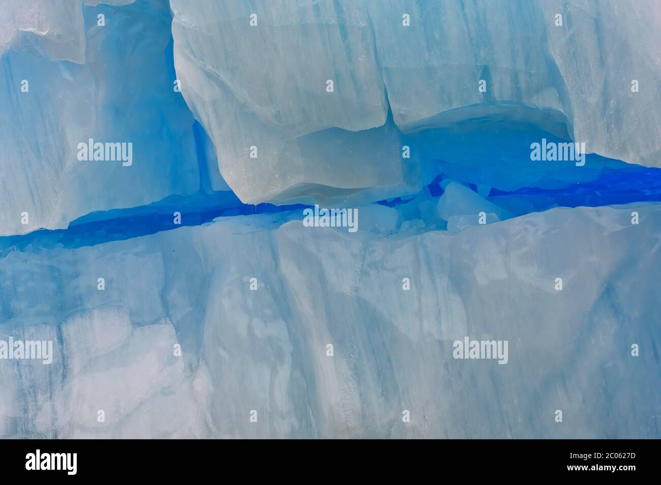 Iceberg pattern, Jorge Montt Tidewater Glacier, Caleta Tortel, Aysen ...