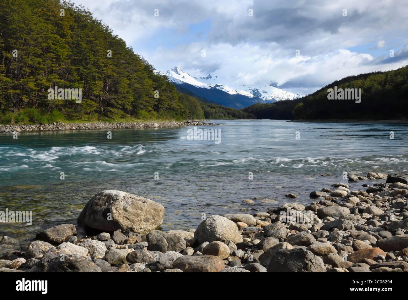 Baker River, Puerto Bertrand, Cochrane, Aysen Region, Patagonia, Chile ...