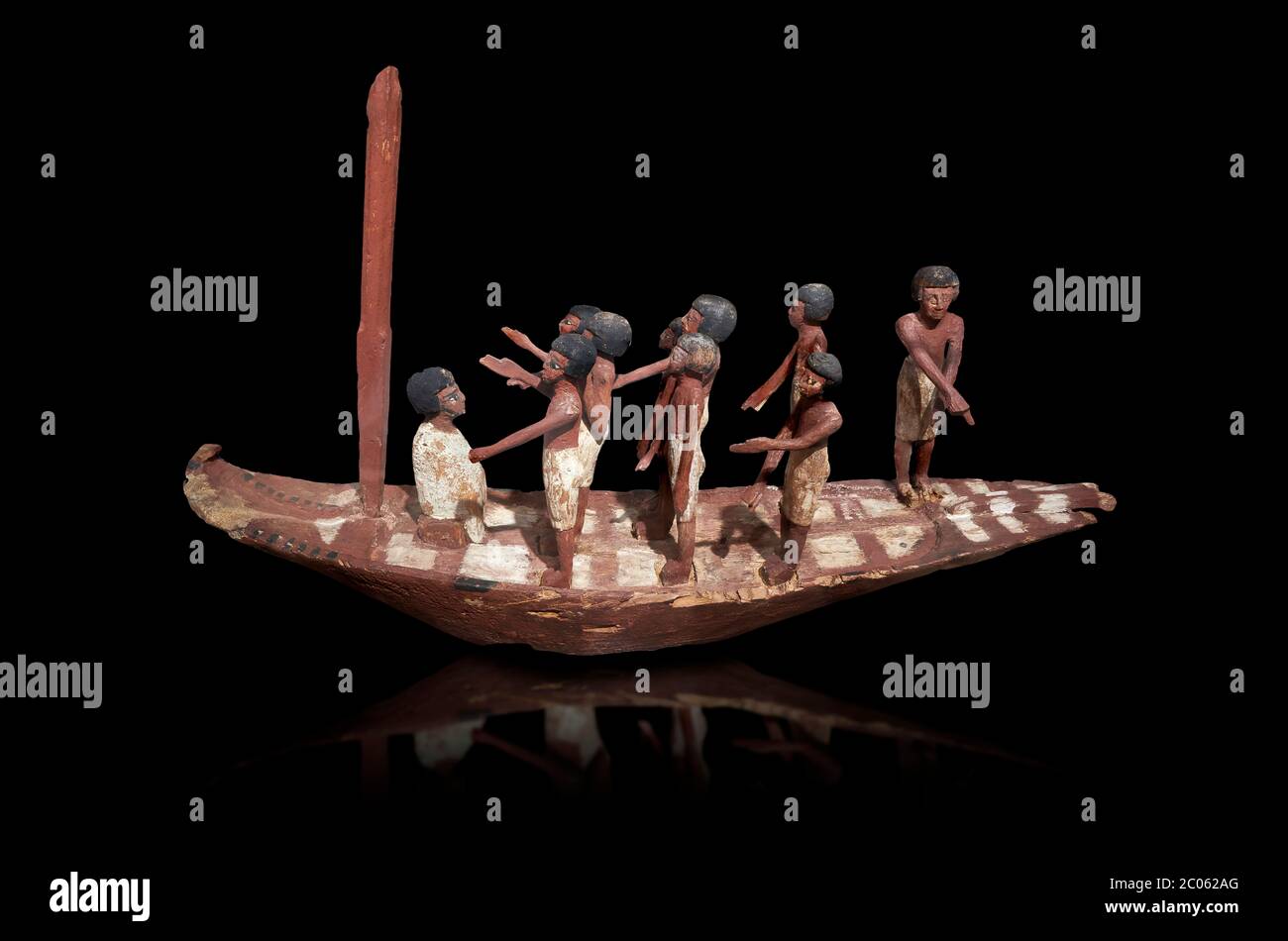 Ancient Egyptian model of a boat with mast, Middle Kingdom (1980-1700 ...