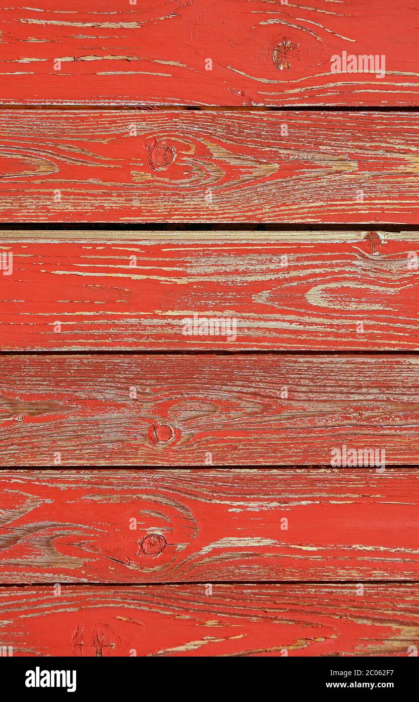 Weathered red board wall, Germany Stock Photo - Alamy