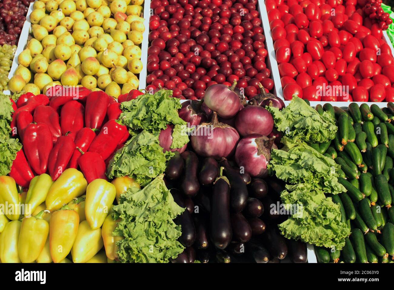 Many fruits and vegetables Stock Photo - Alamy