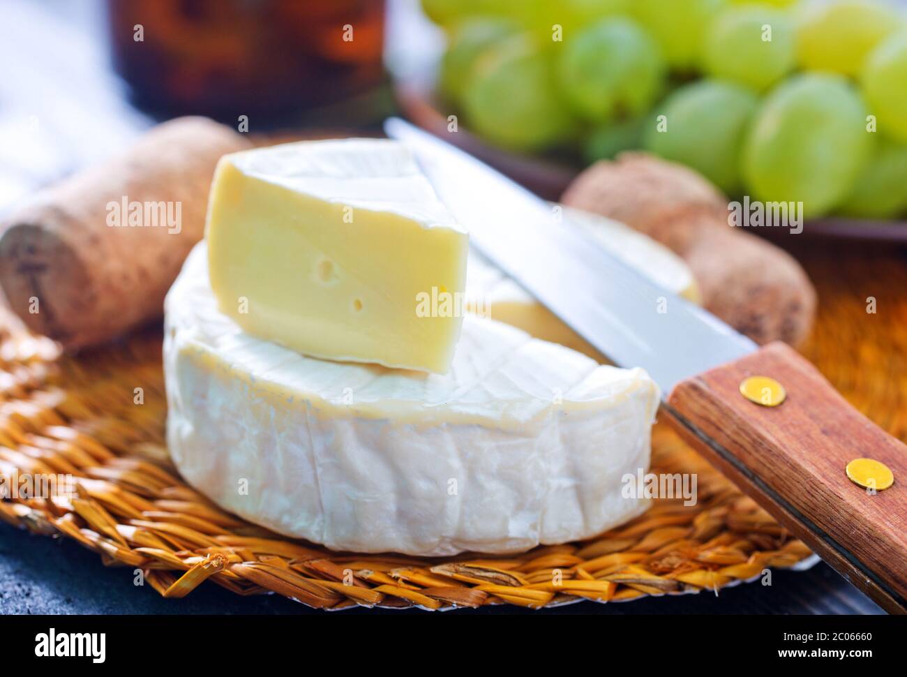 White mould full fat soft cheese hi-res stock photography and images ...