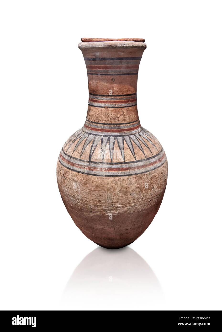 Ancient Egyptian globular jar with Kha's monogram , tomb of Kha, Theban ...