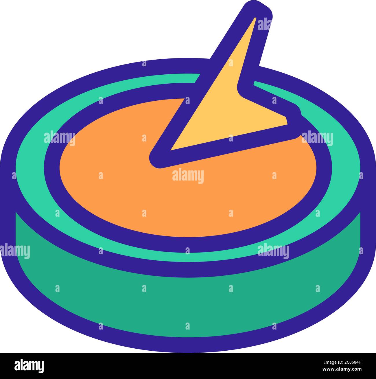 vintage compass icon vector outline illustration Stock Vector Image ...