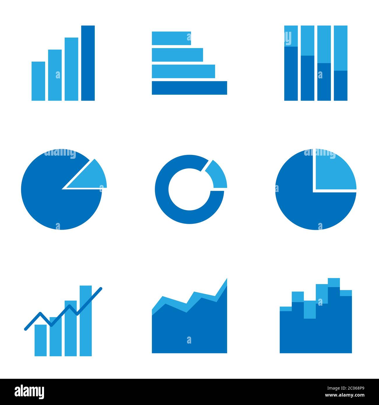Mix concept graph chart and data analytics icon for infographic ...