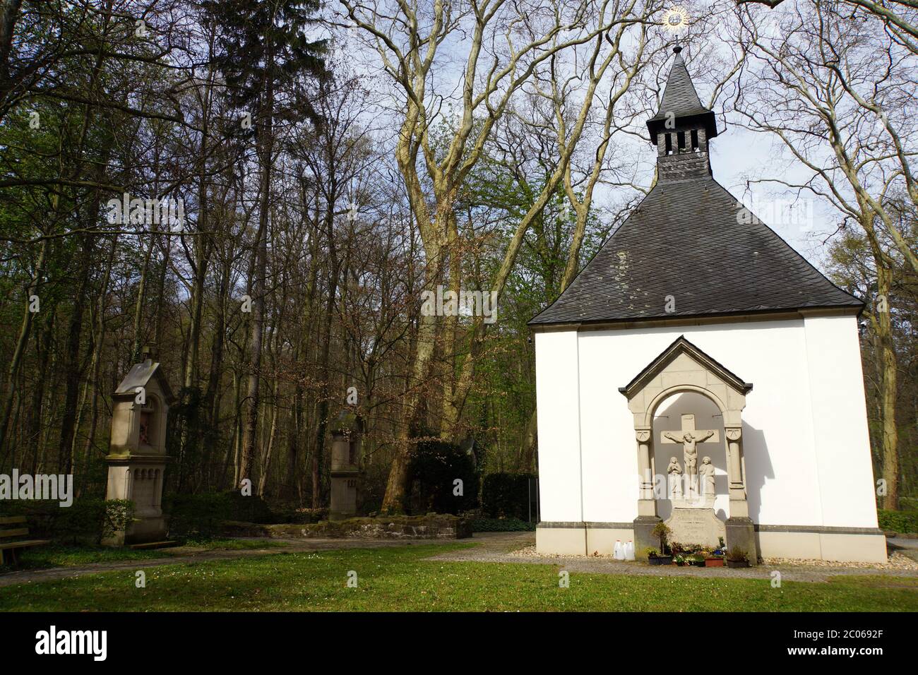 Forest Chapel and Way of the Cross Stock Photo - Alamy