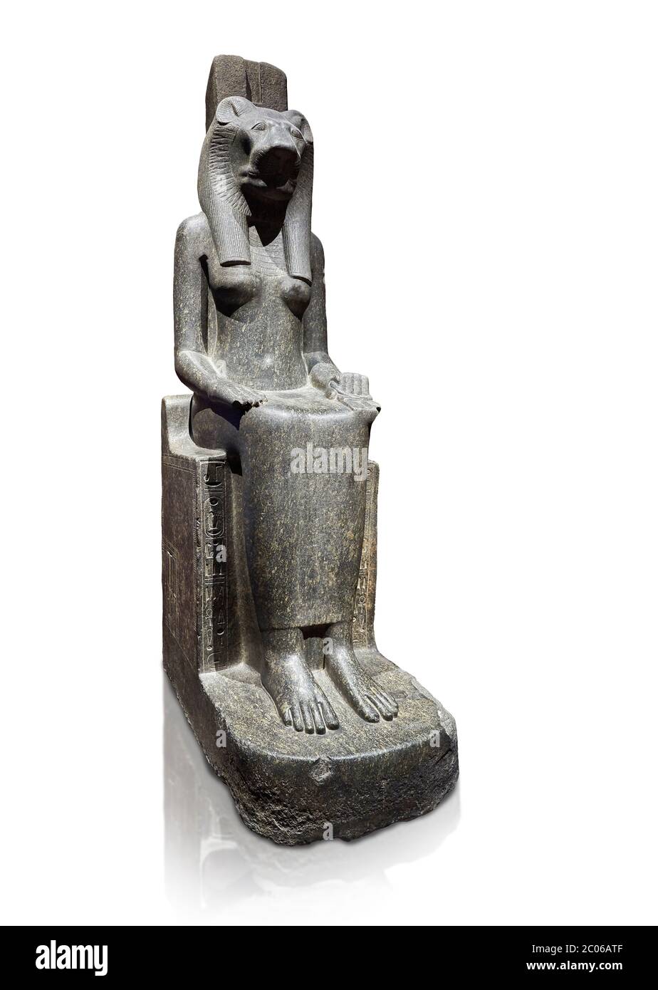 Ancient Egyptian statue of goddess Sekhmet, grandodiorite, New Kingdom ...