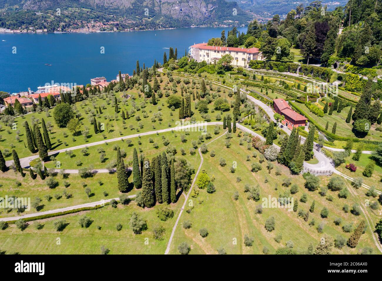Bellagio - Pescallo - Lake Como (IT) - Park and Villa Serbelloni Stock ...
