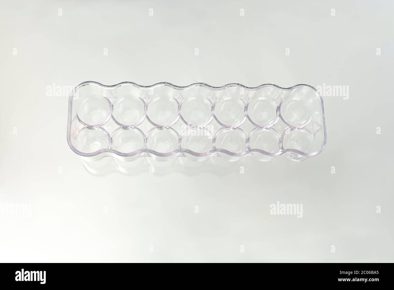 Plastic eggs box isolated on white background Stock Photo - Alamy