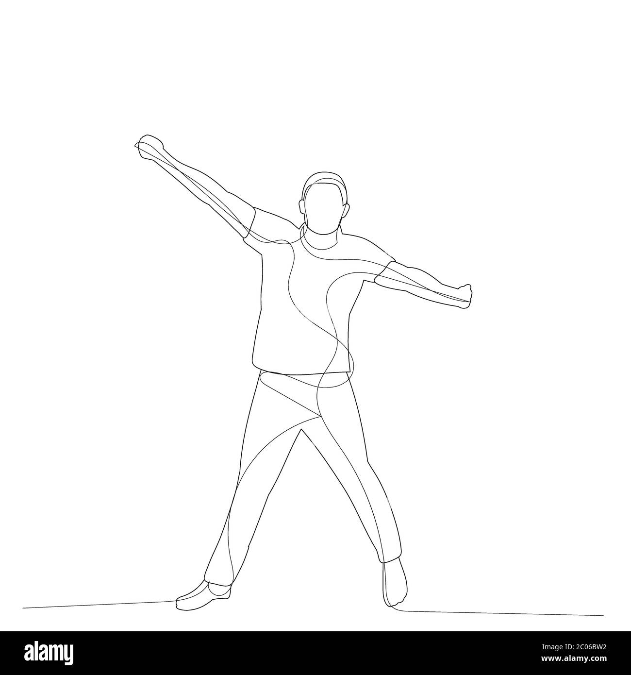 vector, on a white background, line drawing man, guy sketch Stock ...