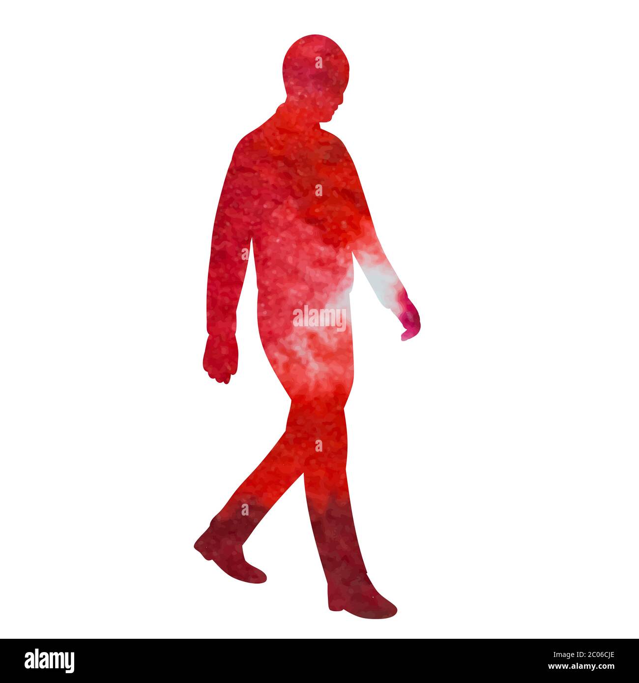 watercolor silhouette of a man walking Stock Vector Image & Art - Alamy