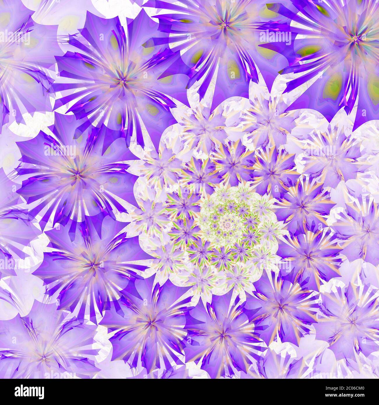 Spiral flower background. Purple palette. Computer generated graphics ...