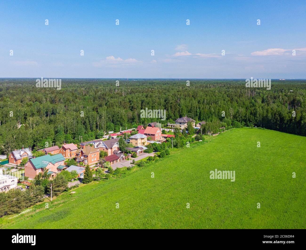 Top view roof country house hi-res stock photography and images - Alamy