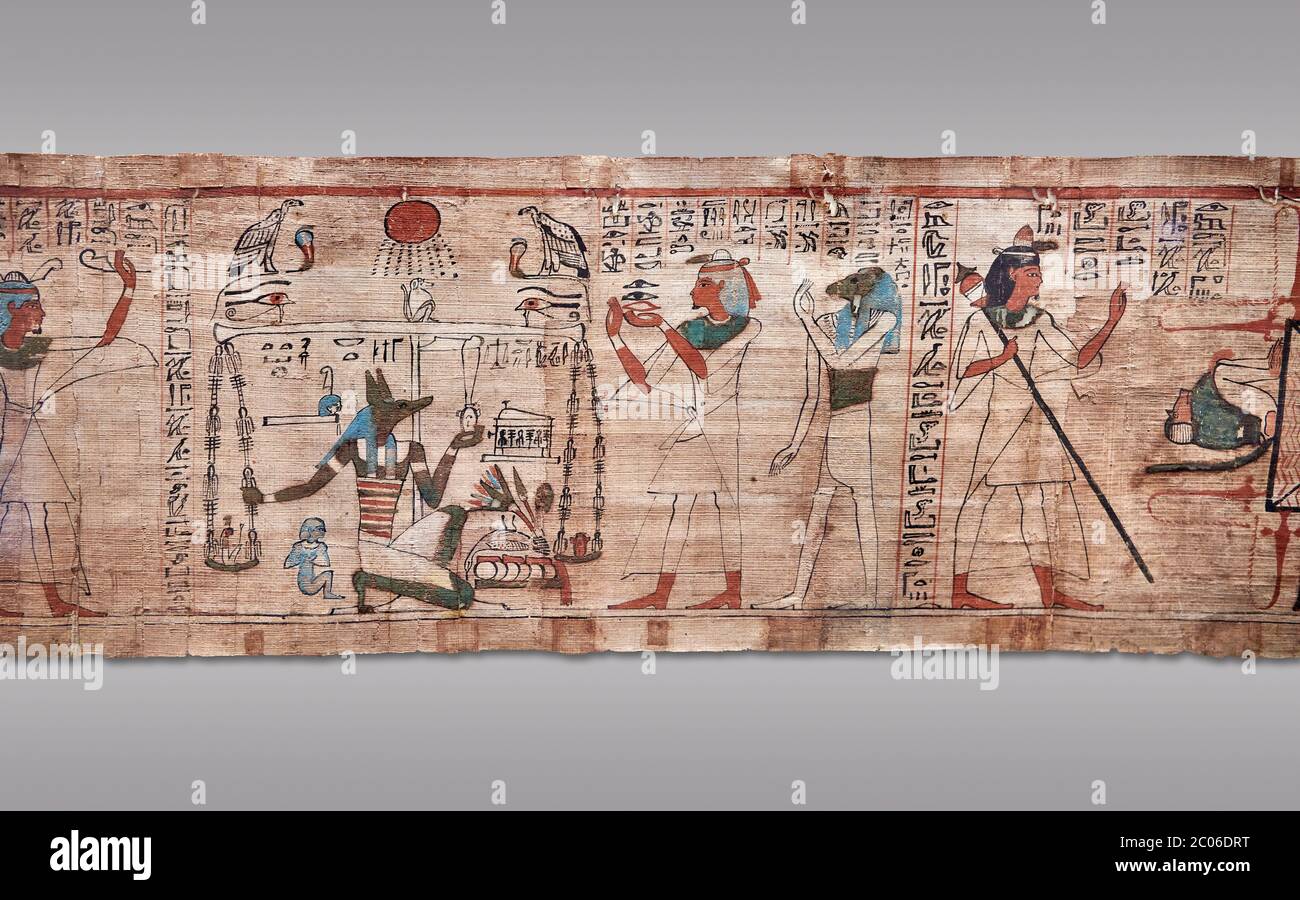 Ancient Egyptian Book of the Dead papyrus- Aaner Book of the Dead ...