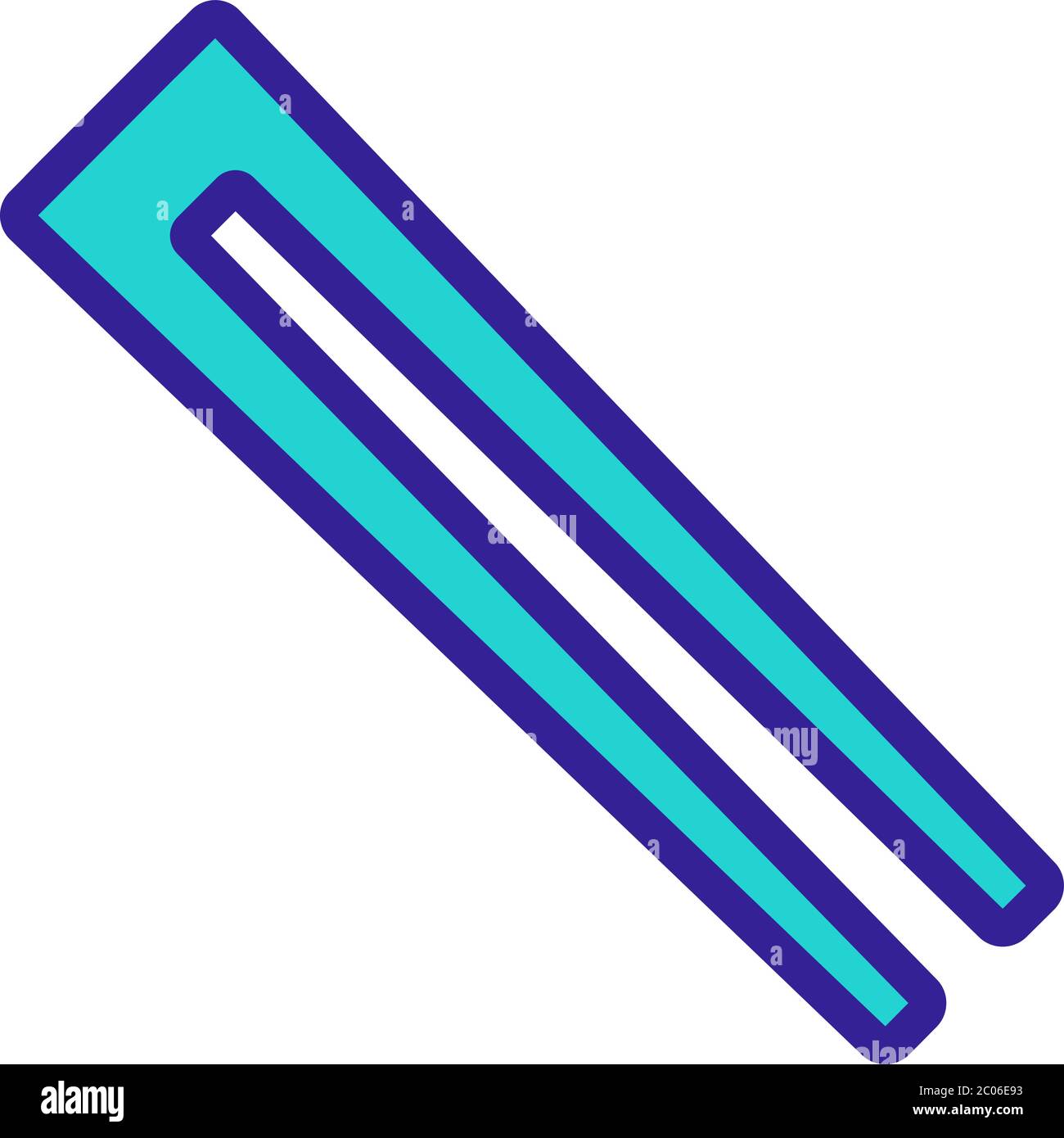 wooden chopstick icon vector outline illustration Stock Vector Image ...