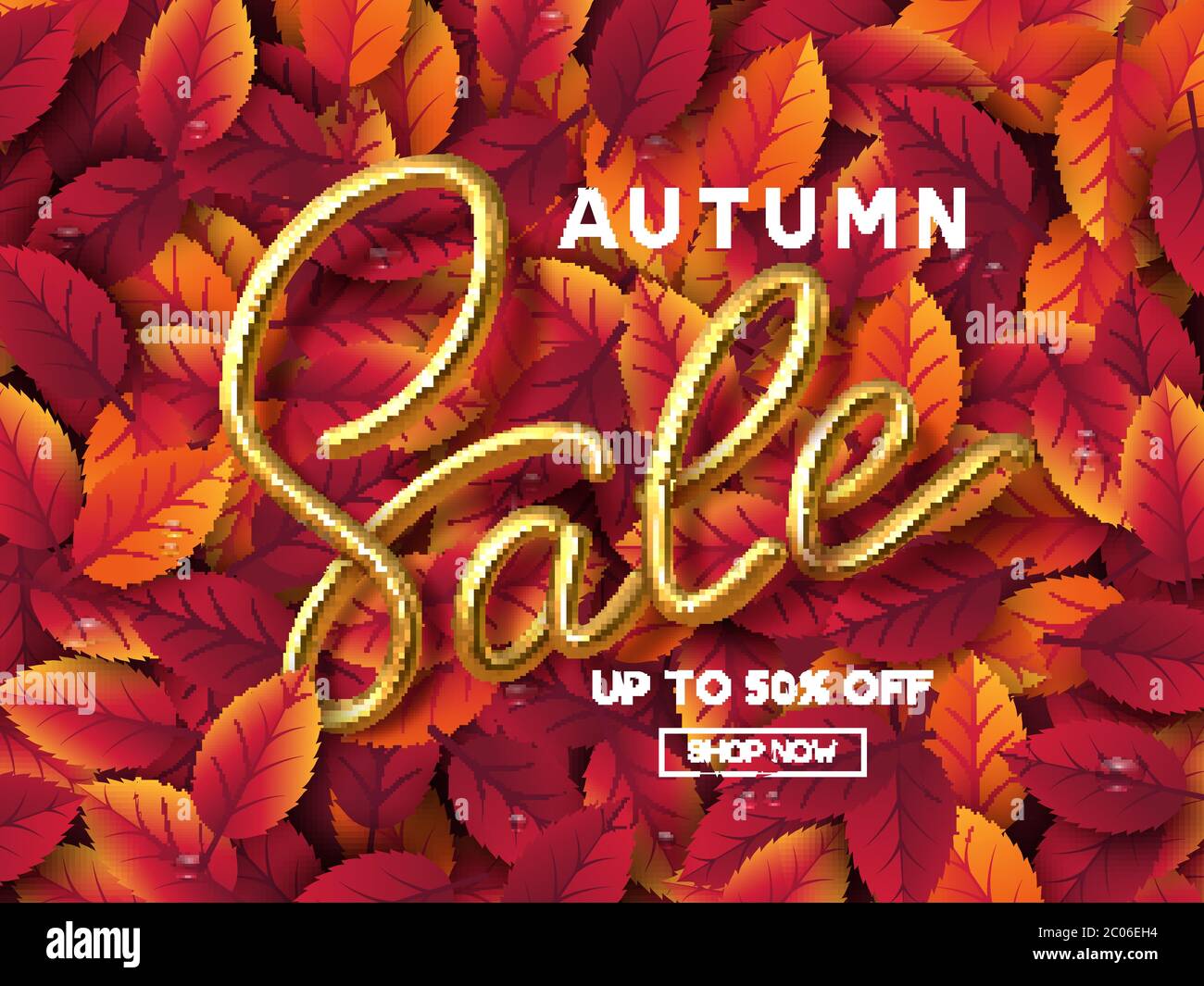 Autumn fall banner golden Stock Vector Images - Alamy