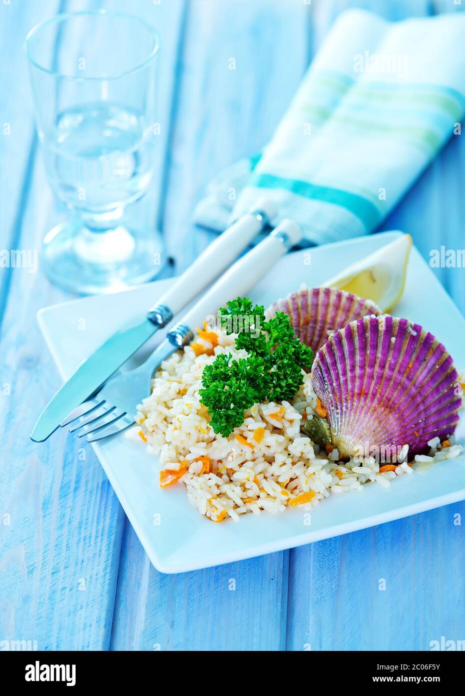rice with scallop Stock Photo - Alamy