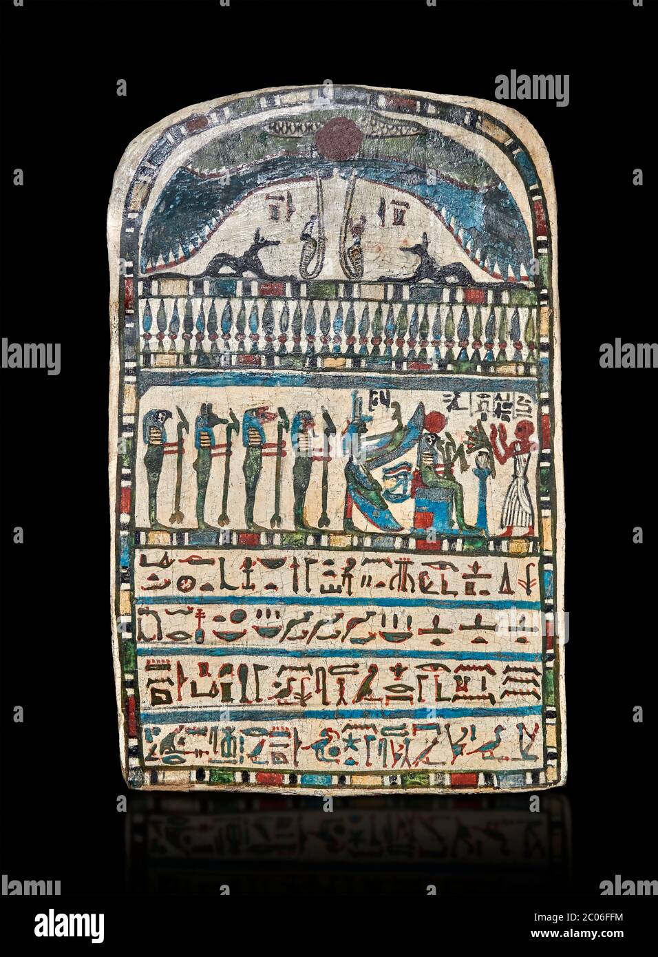 Ancient Egyptian stele dedicated by high priest Padiamenemipet to Ra ...