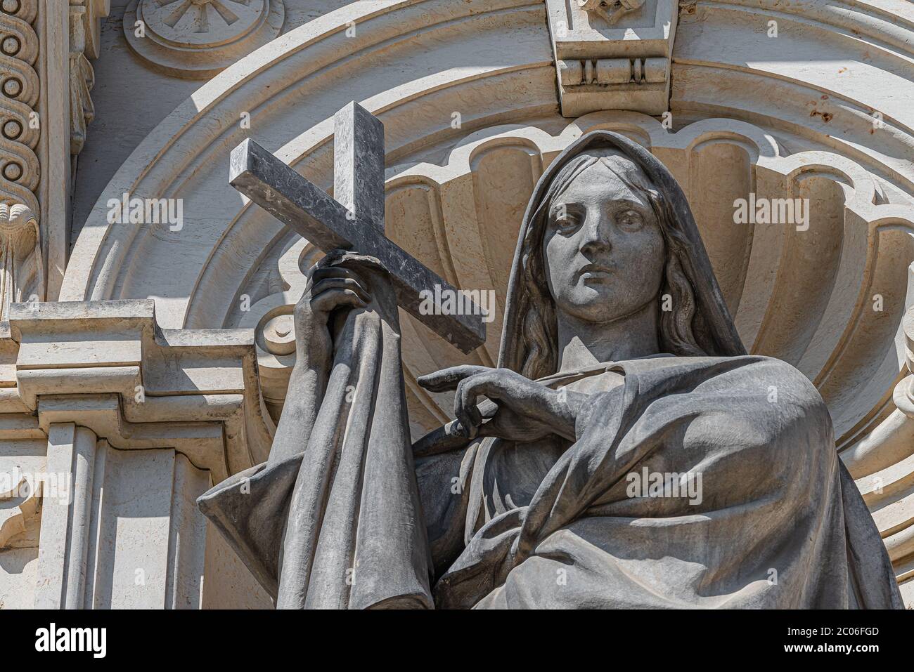 Greek statue with cross in head hi-res stock photography and images - Alamy