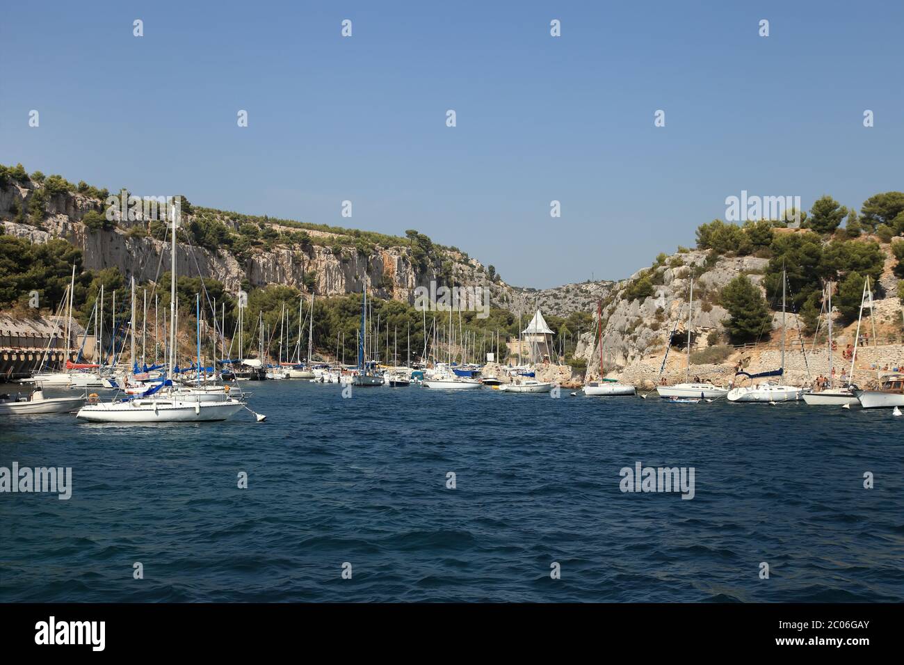 The famous Calanques of Cassis, near Marseille, in Bouches du Rhone ...