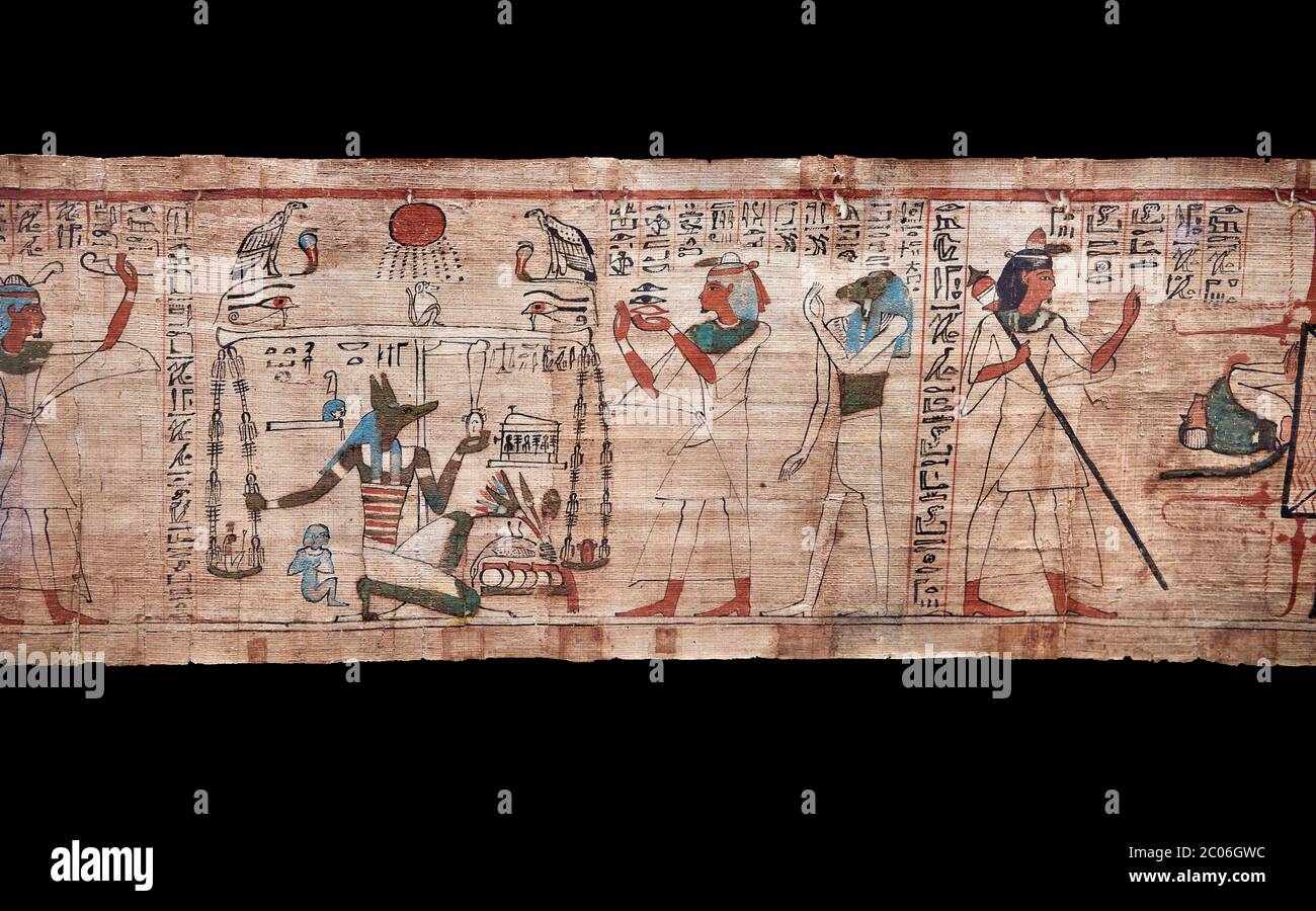 Ancient Egyptian Book of the Dead papyrus - Aaner Book of the Dead ...