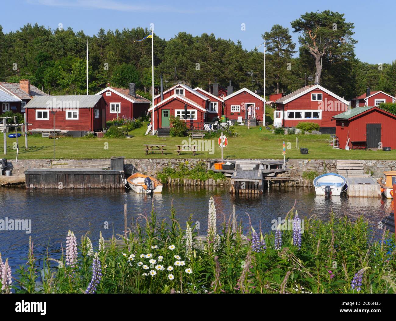 Swedish house swedish flag hi-res stock photography and images - Alamy