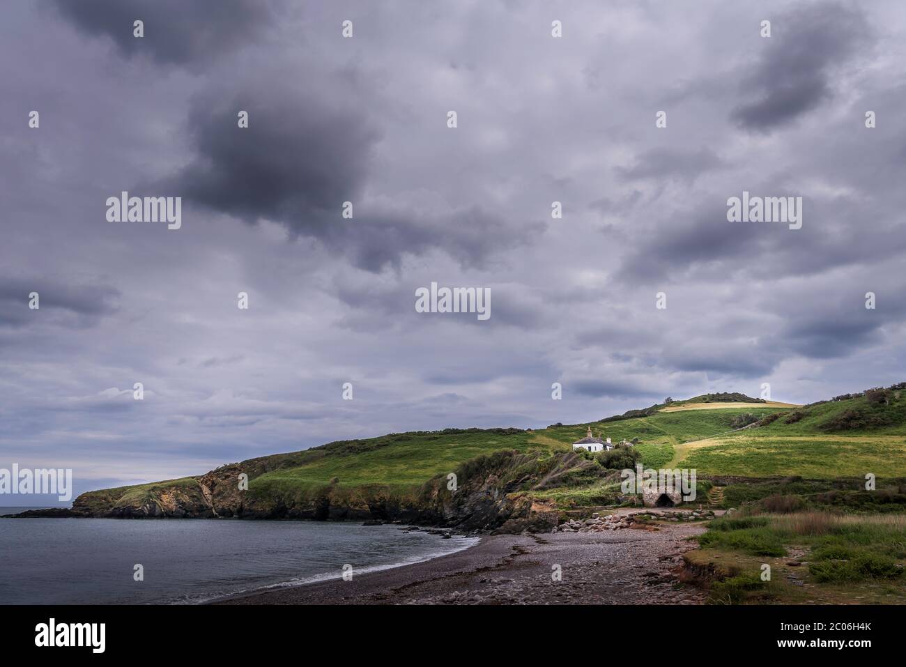 Man Sands beach and cottages,Souith Devon, UK Stock Photo - Alamy