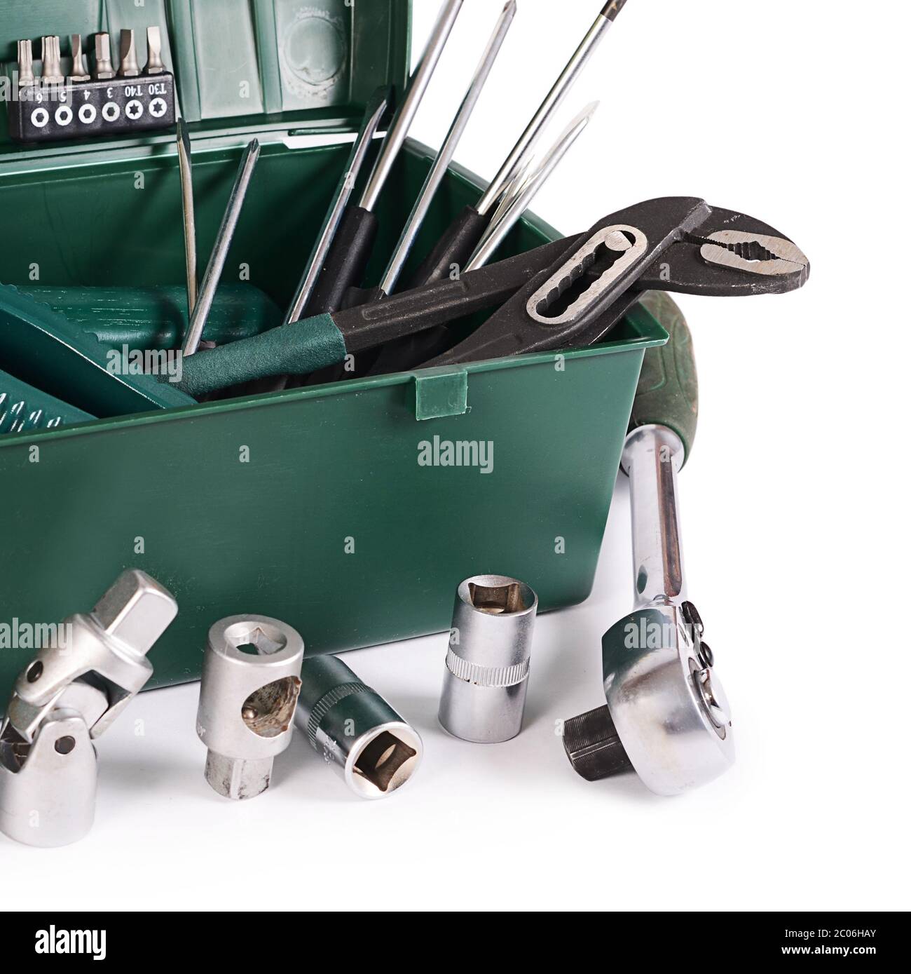 Construction tools box hi-res stock photography and images - Alamy